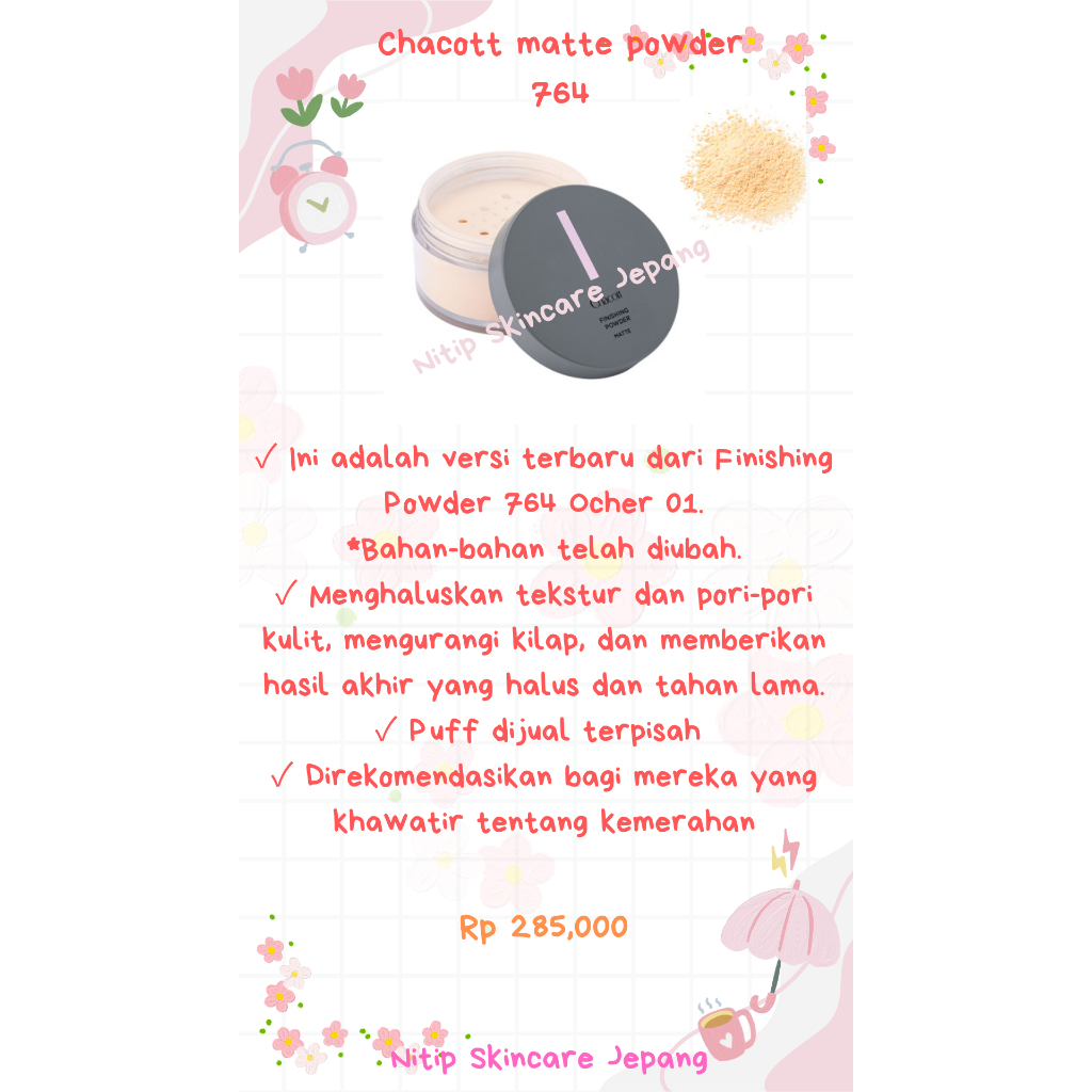 Jual PO jepang -- chacott cosmetics Finishing Powder Matte original ...