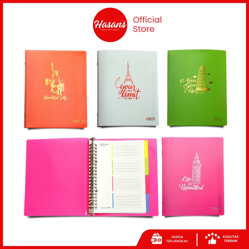 Jual Kiky Buku Binder Set A5 / Binder Polos / Binder A5 / Binder A5 ...