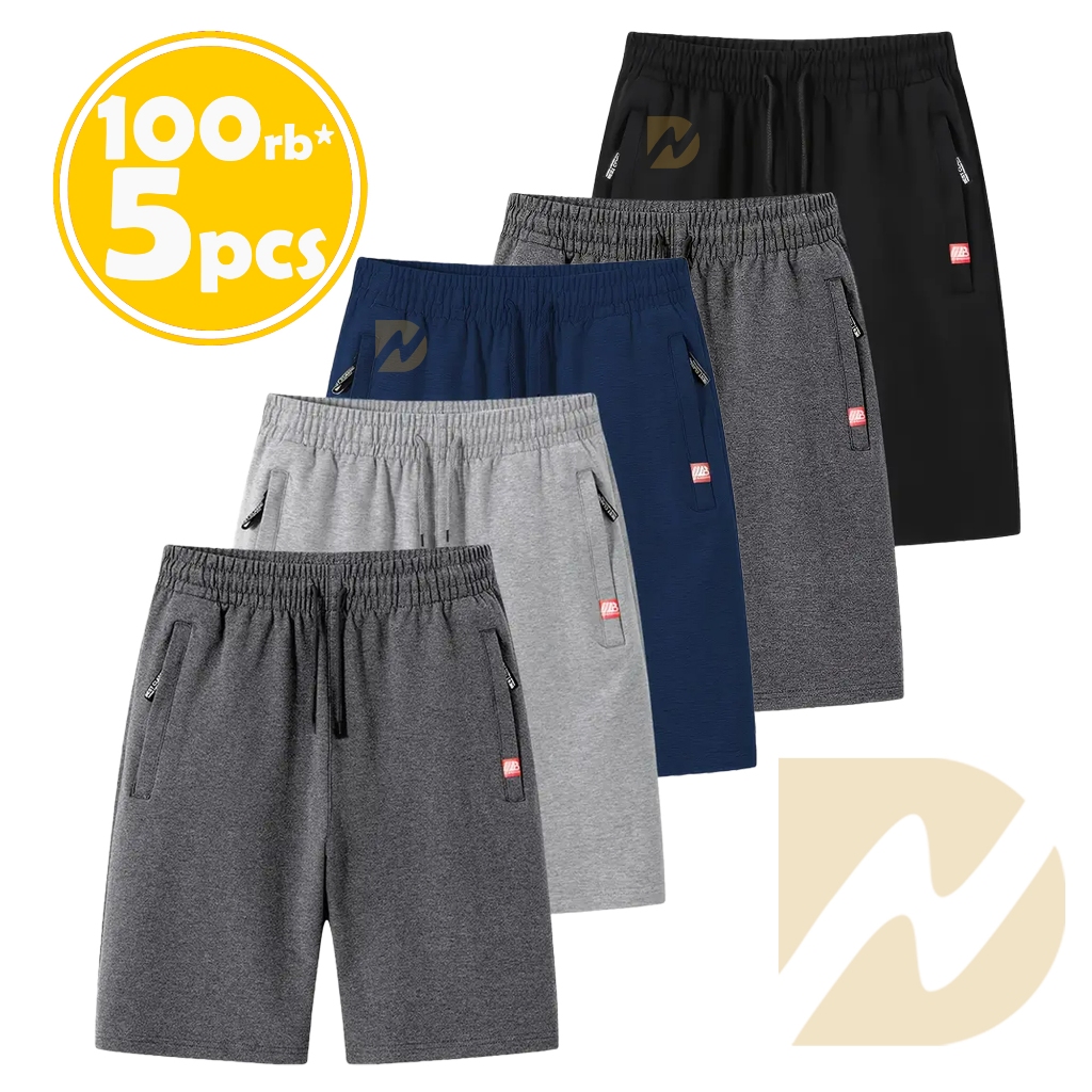 Jual (5Pcs) Celana Pendek Boardshort Baby Terry Saku Resleting | Shopee ...