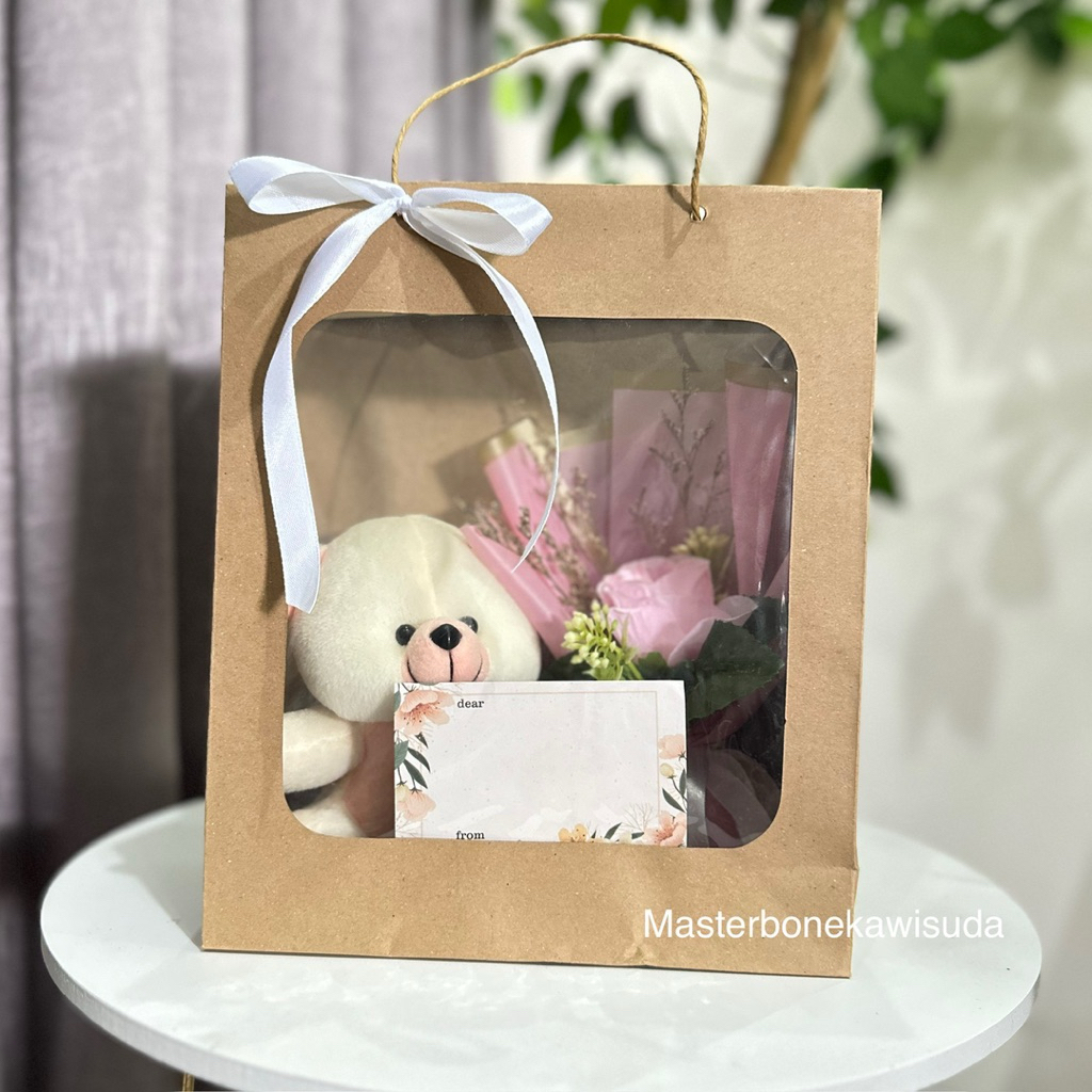 Jual Tipe 2 Polosan Tas Hampers wisuda Tas mika boneka / buket bunga ...