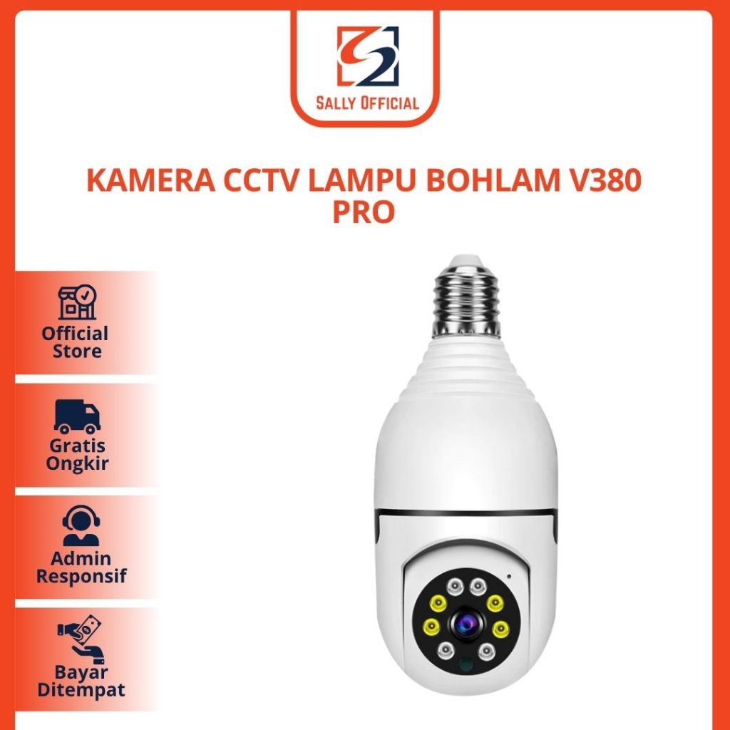 Jual CCTV Lampu Bohlam V380 Pro Night Vision Camera 360 Derajat ...