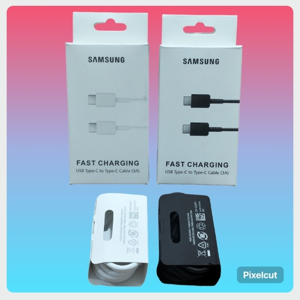 Jual ( ECER ) KABEL DATA SAMSUNG 25W 25 WATT TYPE C TO C SUPPORT FAST ...
