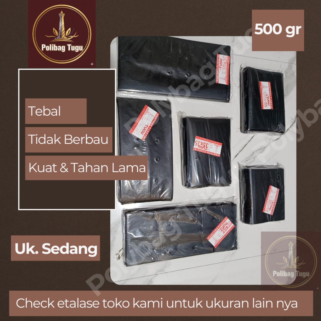 Jual 500gr - Polybag Tanaman Tebal Ukuran Sedang Plastik Polybag ...