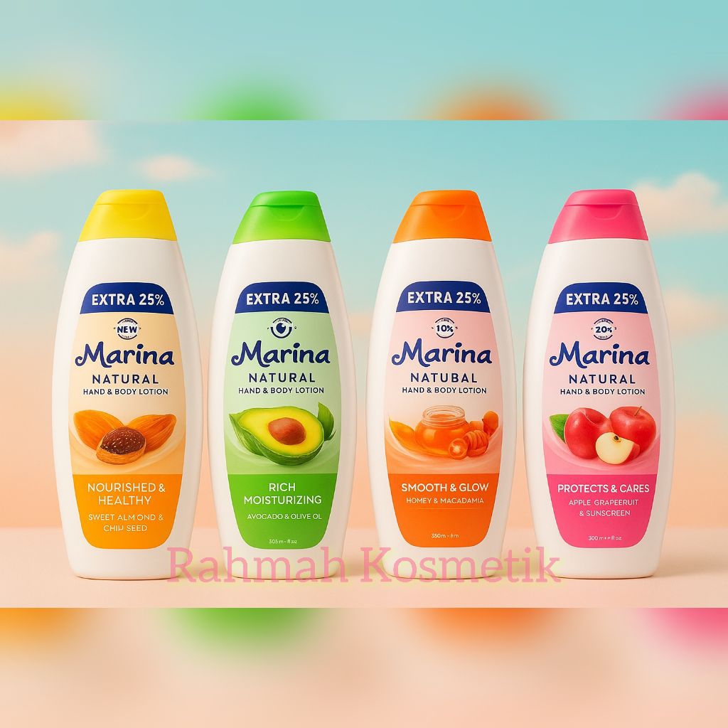 Jual Marina Hand Body Lotion Natural extra 25% (350+88ml) | Shopee ...