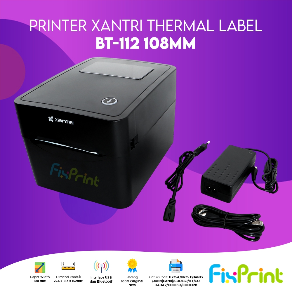 Jual Fixprint Printer Barcode Cetak Label Marketplace XP420B BT-112 ...