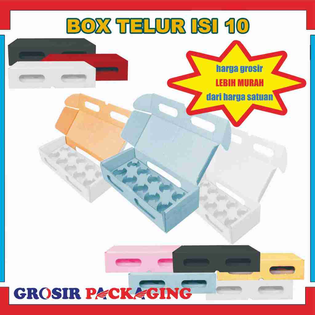 Jual Box Telur 26x12x6 Cm / Box Lipat Samping / Kardus Telur Isi 10 ...