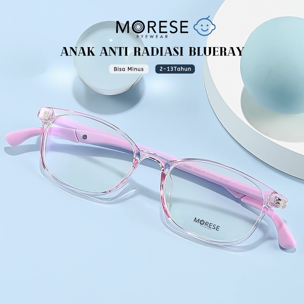 Jual Morese Kacamata Anak Plano Lens Kotak TerBaru Bahan TR90 Lentur ...