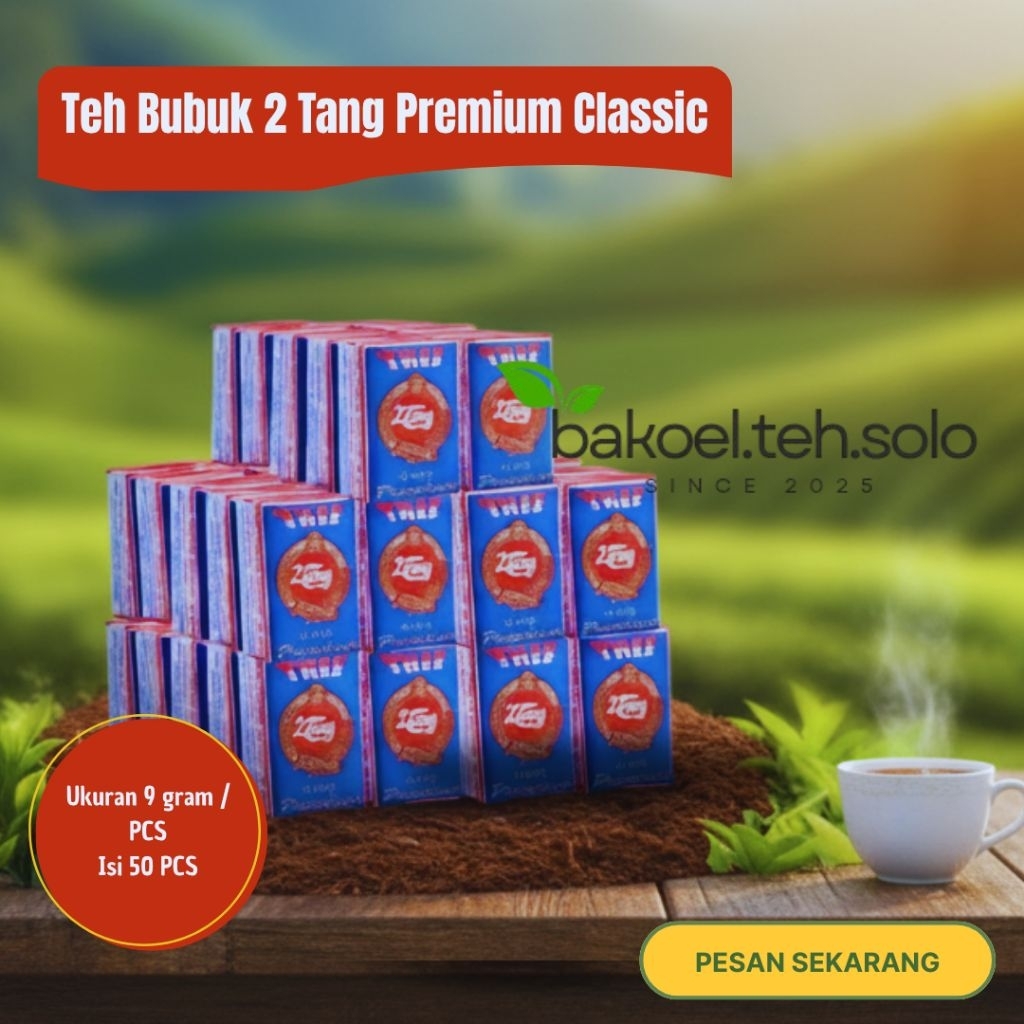 Jual Teh 2 Tang Jasmine Premium Classic (@9gr) Isi 50 Pcs | Shopee ...