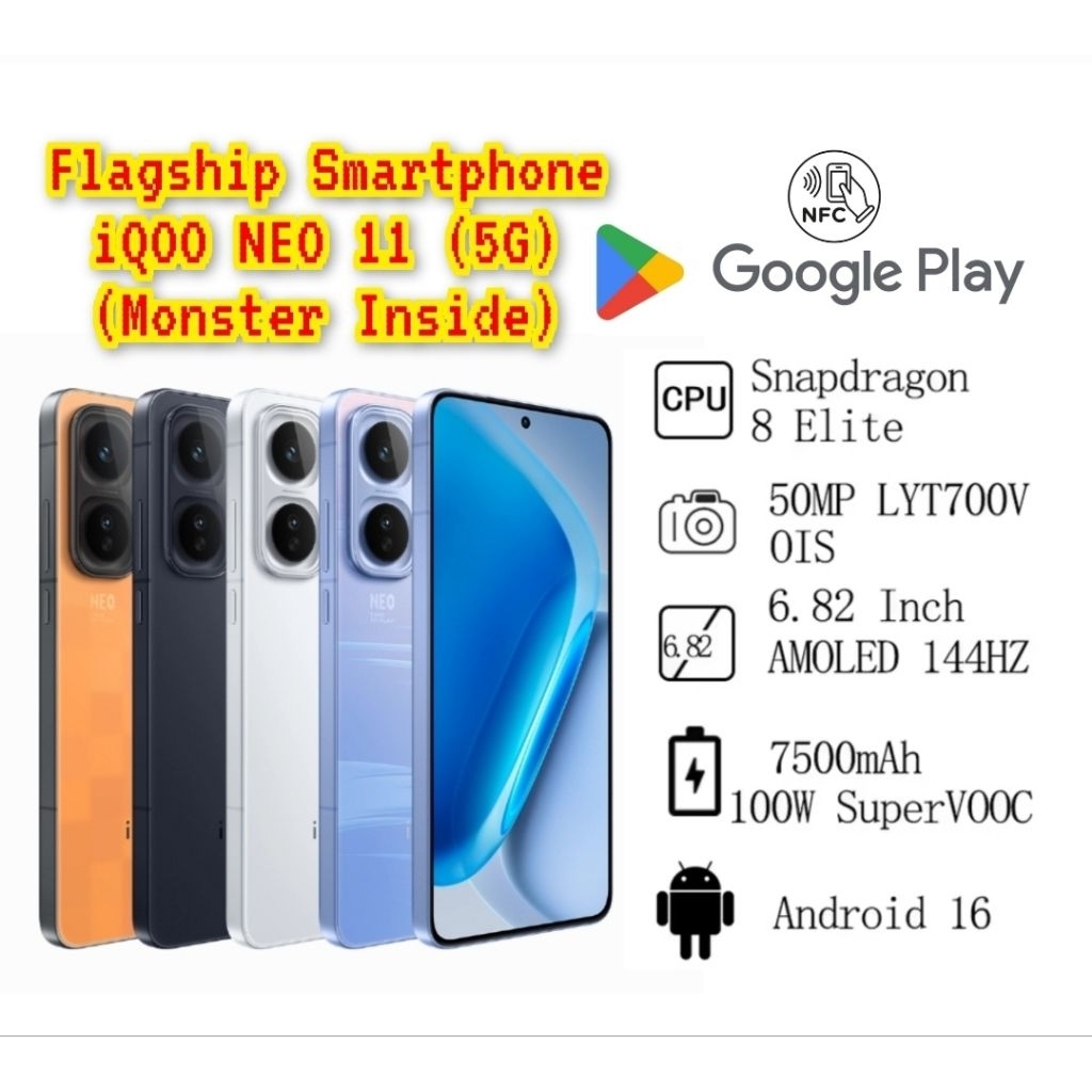 Jual Vivo iQOO Neo 11 (5G) Flagship Smartphone Monster Inside (Produk ...