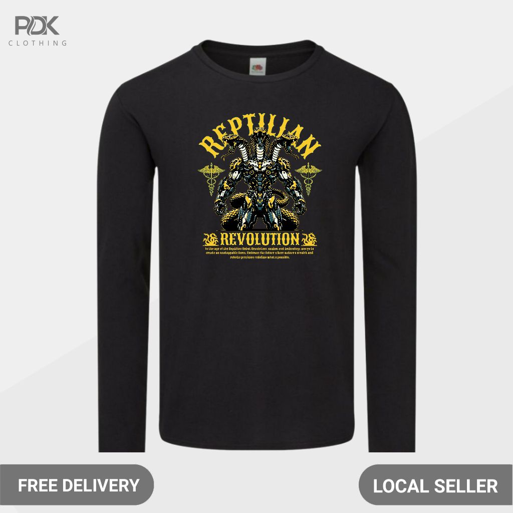 Jual Animalized Kaos Pria Baju Lengan Panjang Ular Rise Snake ...