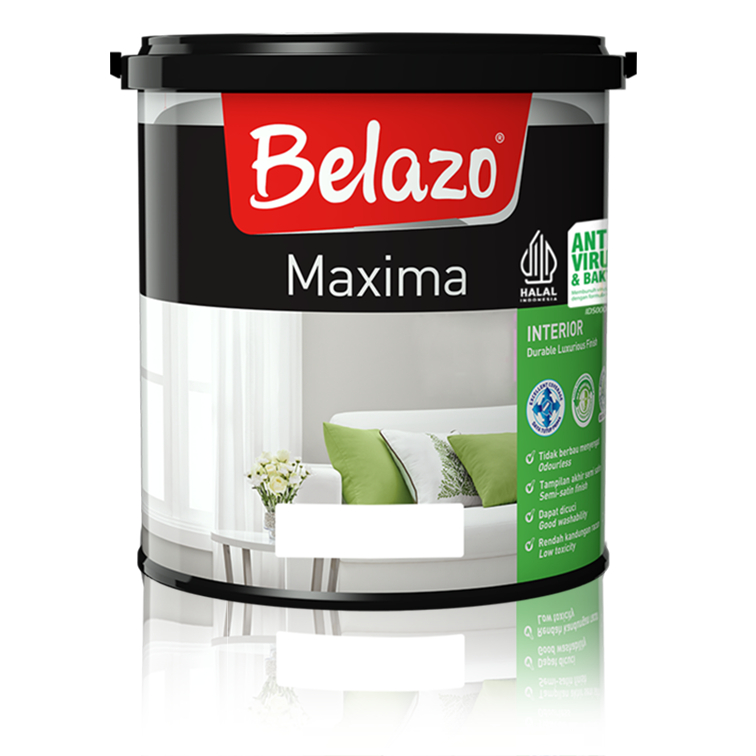 Jual CAT TEMBOK INTERIOR BELAZO MAXIMA 48000 2,5 LITER - CAT TEMBOK ...