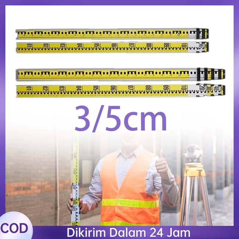 Jual Mistar Ukur 5 /3 Meter Rambu Ukur Bak Ukur Aluminium Meteran Rambu ...