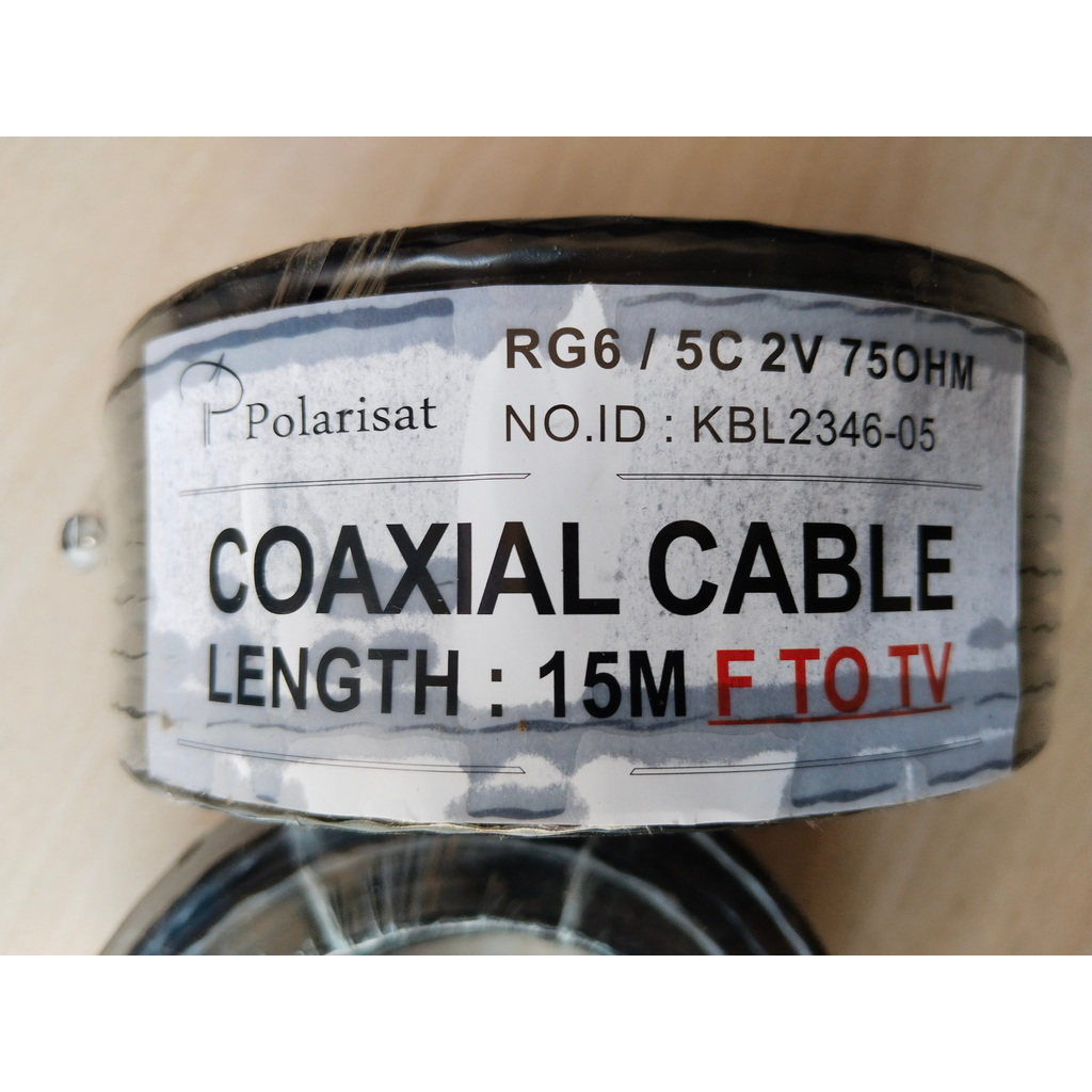Jual Kabel Parabola / Antena UHF Polarisat 15 Meters w/Jek TV to F ...