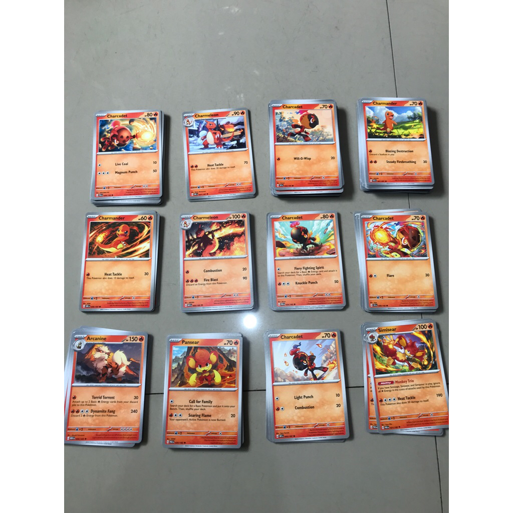Jual kartu pokemon original common elemen fire | Shopee Indonesia