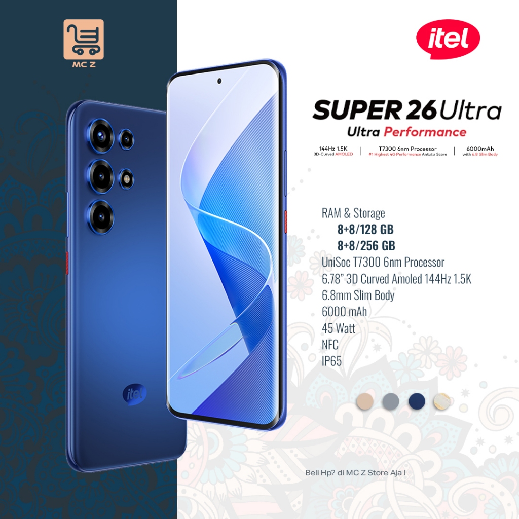 Jual OFFICIAL ITEL S26 ULTRA - 8+8/128GB | 8+8/256GB - T7300 Ultra ...