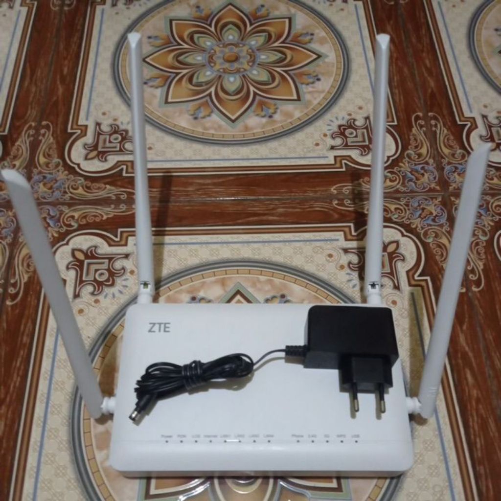 Jual ONT ONU MODEM ROUTER ZTE F6600P PREMIUM 4 ANTENA WIFI 6 DUAL BAND ...