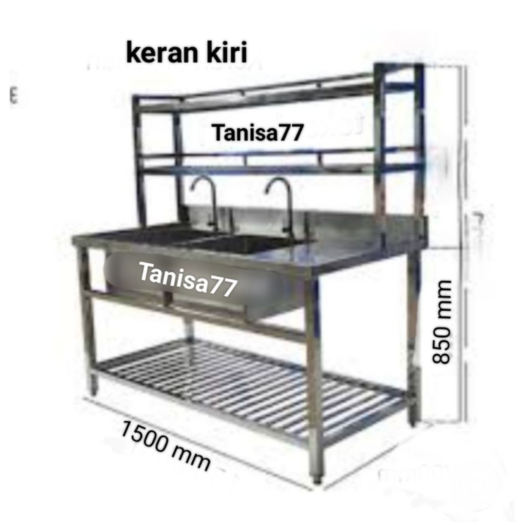 Jual kitchen sink stainless steel dan rak peniris | Shopee Indonesia