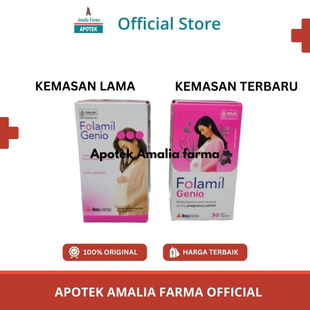 Jual FOLAMIL GENIO BOTOL ISI 30 CAPSUL | Shopee Indonesia