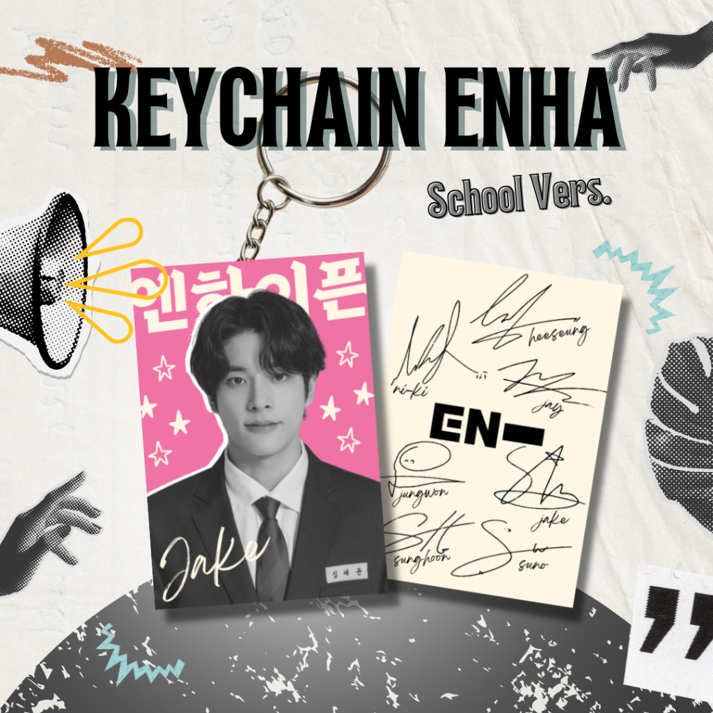 Jual Keychain Clear Acrylic ENHA-School-Version. Gantungan Kunci Kpop ...