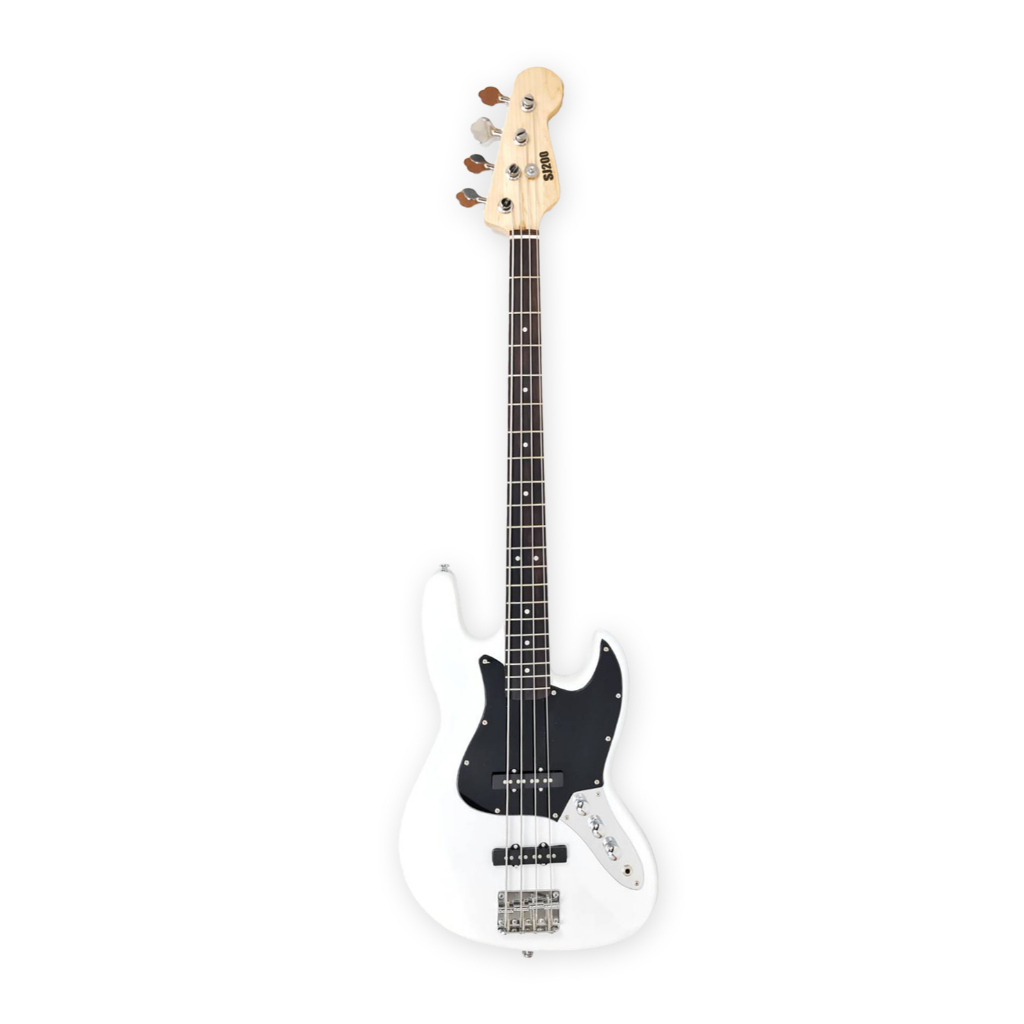 Jual Bass Elektrik Tipe SJ200 Warna White Bonus Kabel Jack Listrik ...