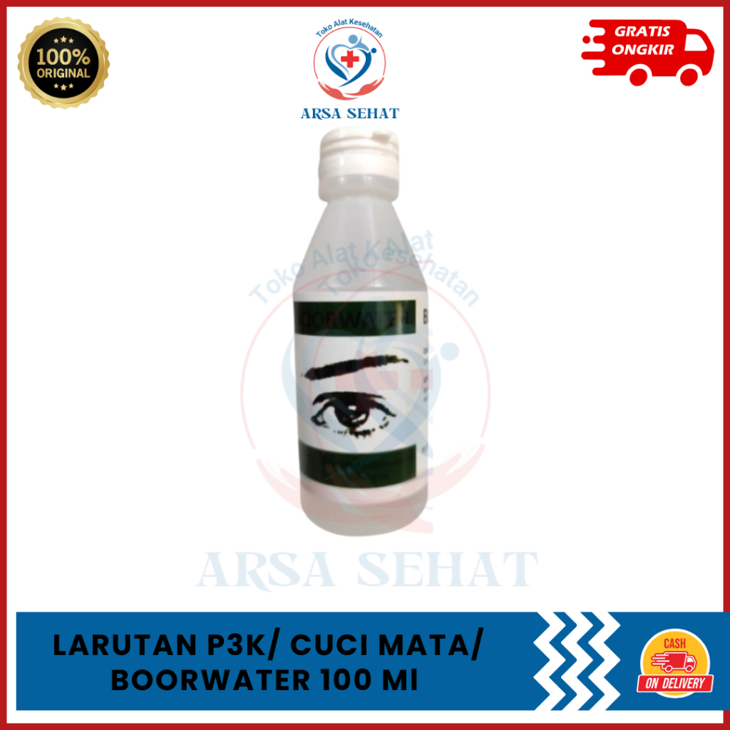 Jual LARUTAN P3K/ CUCI MATA/ BOORWATER 100 Ml /BOOR WATER / CUCI MATA ...