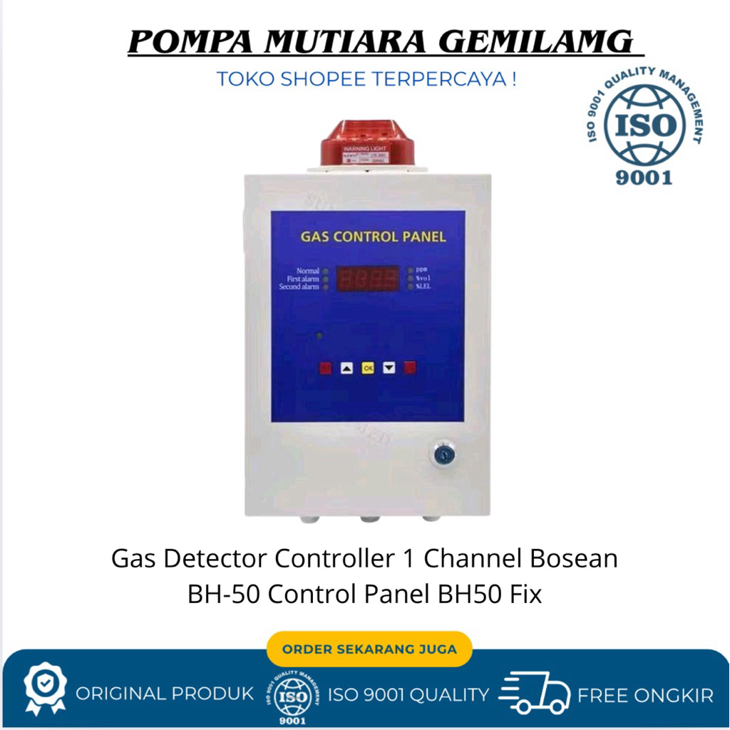 Jual Gas Detector Controller 1 Channel Bosean BH-50 Control Panel BH50 ...