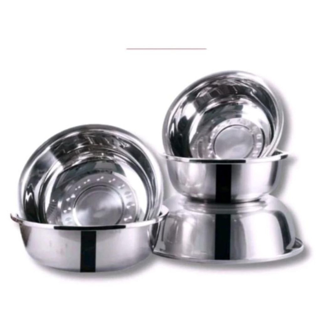 Jual BASKOM STAINLES TEBAL BASKOM DAPUR UKURAN 30 32 34 36 38 40 50 CM ...