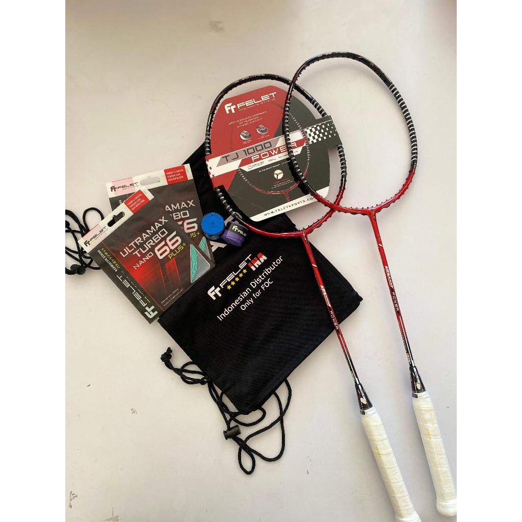 Jual RAKET BADMINTON FELET TJ 1000 POWER RED BLACK | Shopee Indonesia