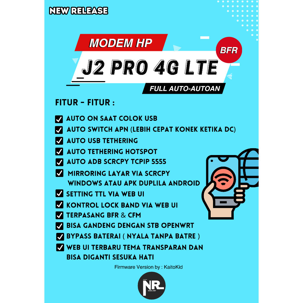 Jual Modem HP Samsung J2 Pro 4G LTE Full Auto On Hotspot | Shopee Indonesia
