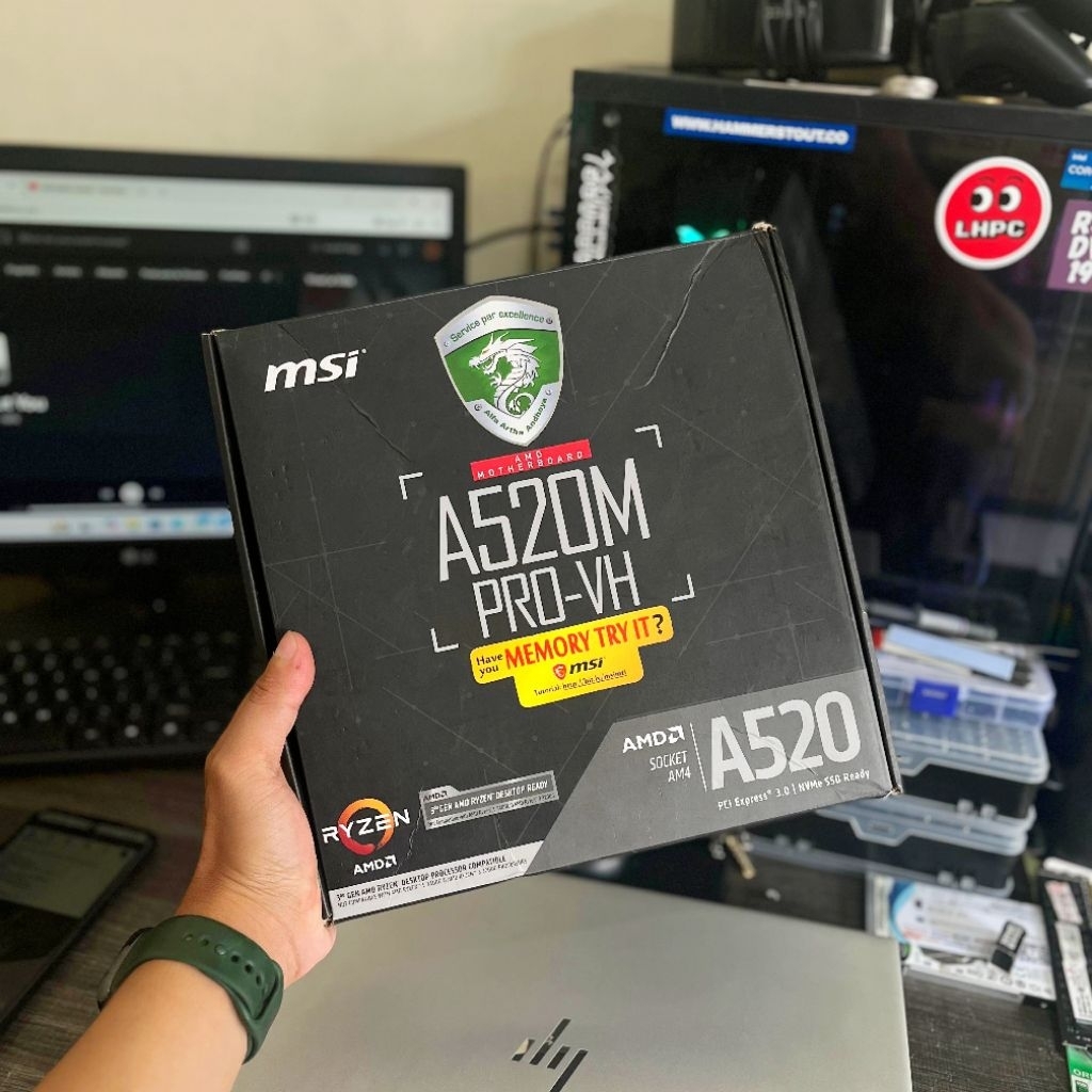 Jual Motherboard A520M pro vh msi 2nd fullset | Shopee Indonesia
