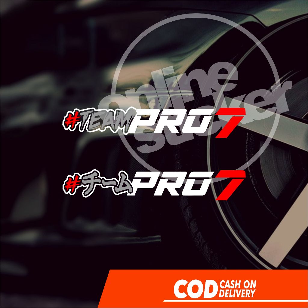 Jual Stiker Team Pro 7 Cutting Menyala Full Cocok untuk Mobil Kaca ...