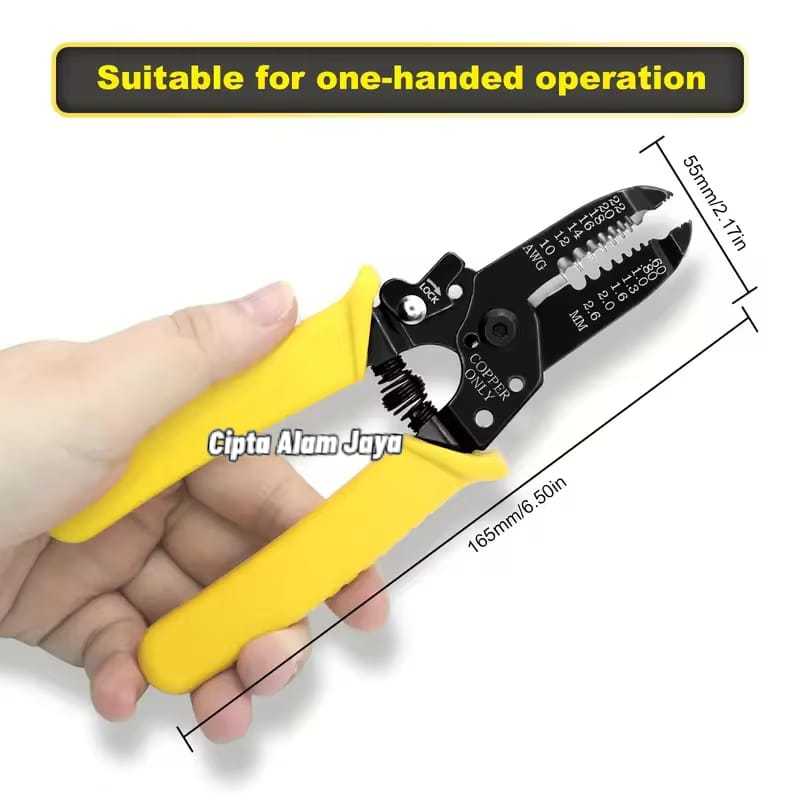 Jual Tang potong Kupas kabel 7inch Wire Stripper Gunting Kupas Kabel ...