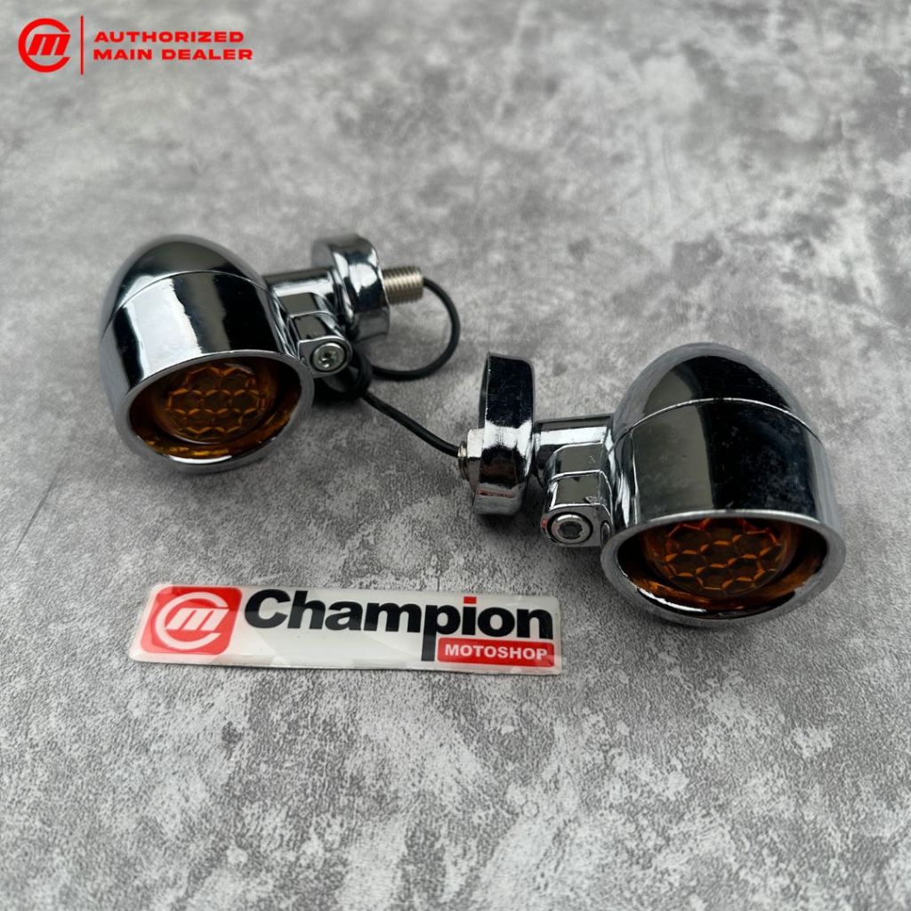 Jual Lampu Sein Motor Custom Universal Topi Besi WL 8006 Driv | Shopee ...
