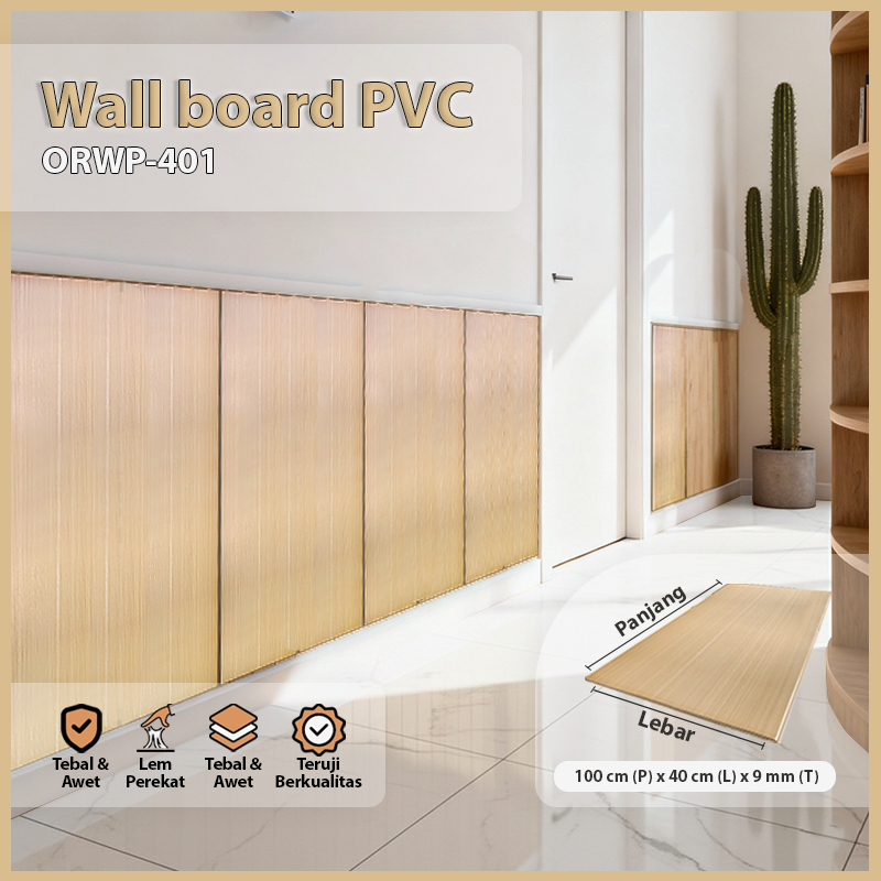 Jual Wallboard PVC Papan Panel Dinding Ukuran 100cm*40cm Wallpanel ...