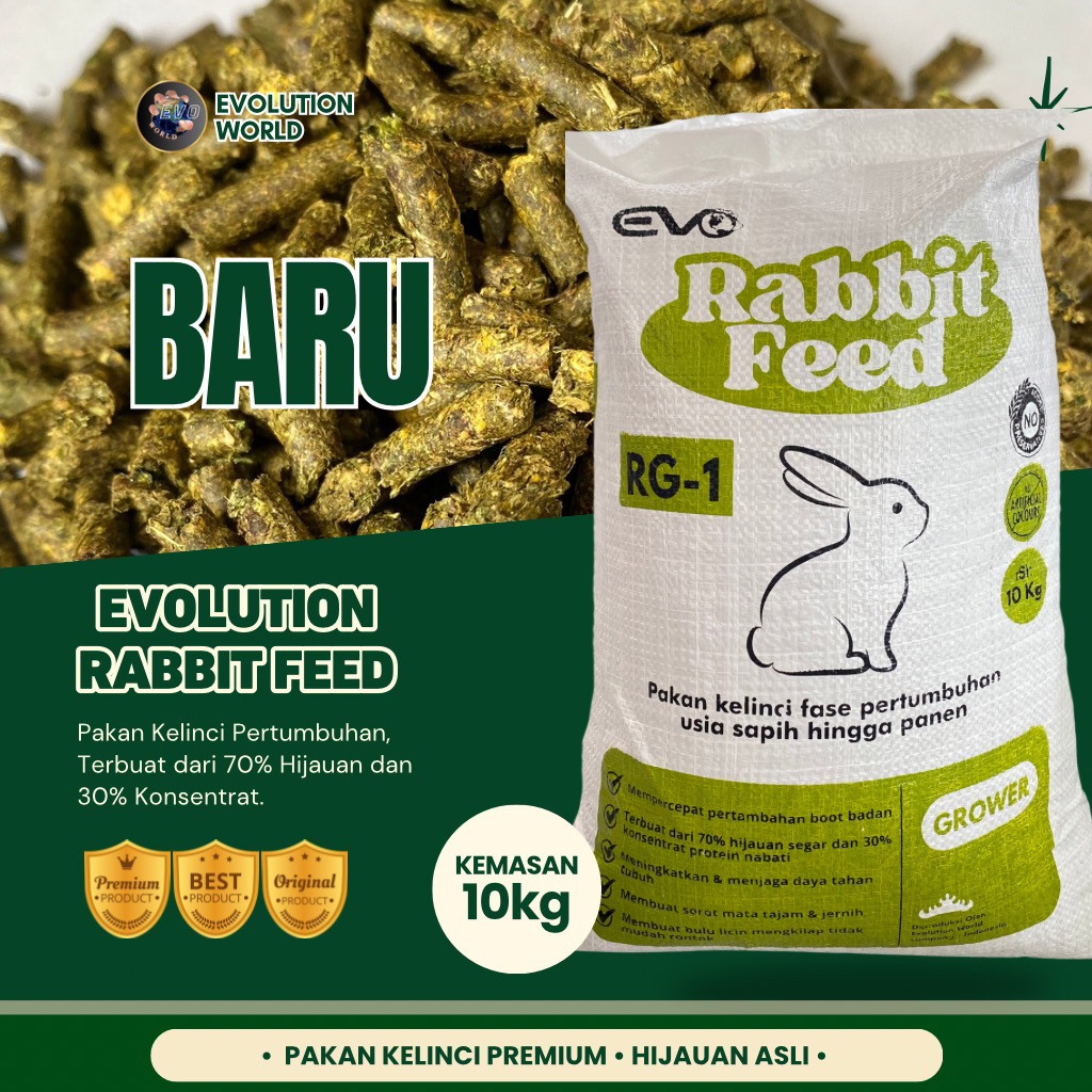 Jual PAKAN KELINCI | EVOLUTION RABBIT FEED RG-1 | Pakan kelinci ...