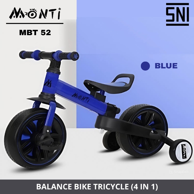 Jual Sepeda Anak Roda 2 / Tricycle Balance Bike 4in1 Monti MBT 52 ...