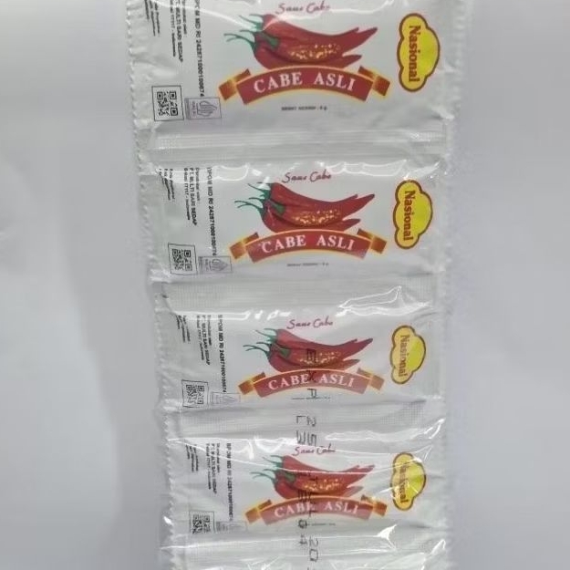 Jual Sambal Nasional Saus Cabe Nasional Sachet 1 Pak isi 25 sachet ...