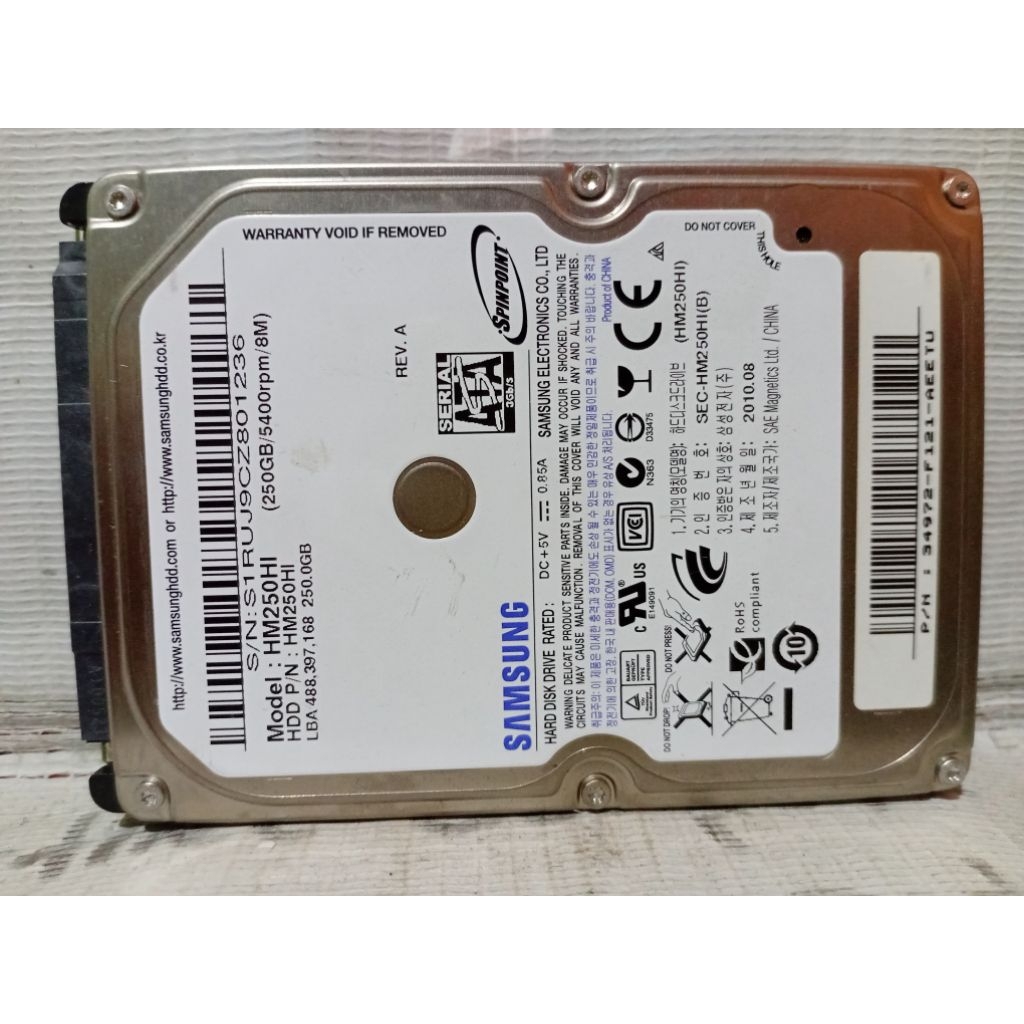 Jual Harddisk laptop 250gb sata 2.5" Original Normal | Shopee Indonesia