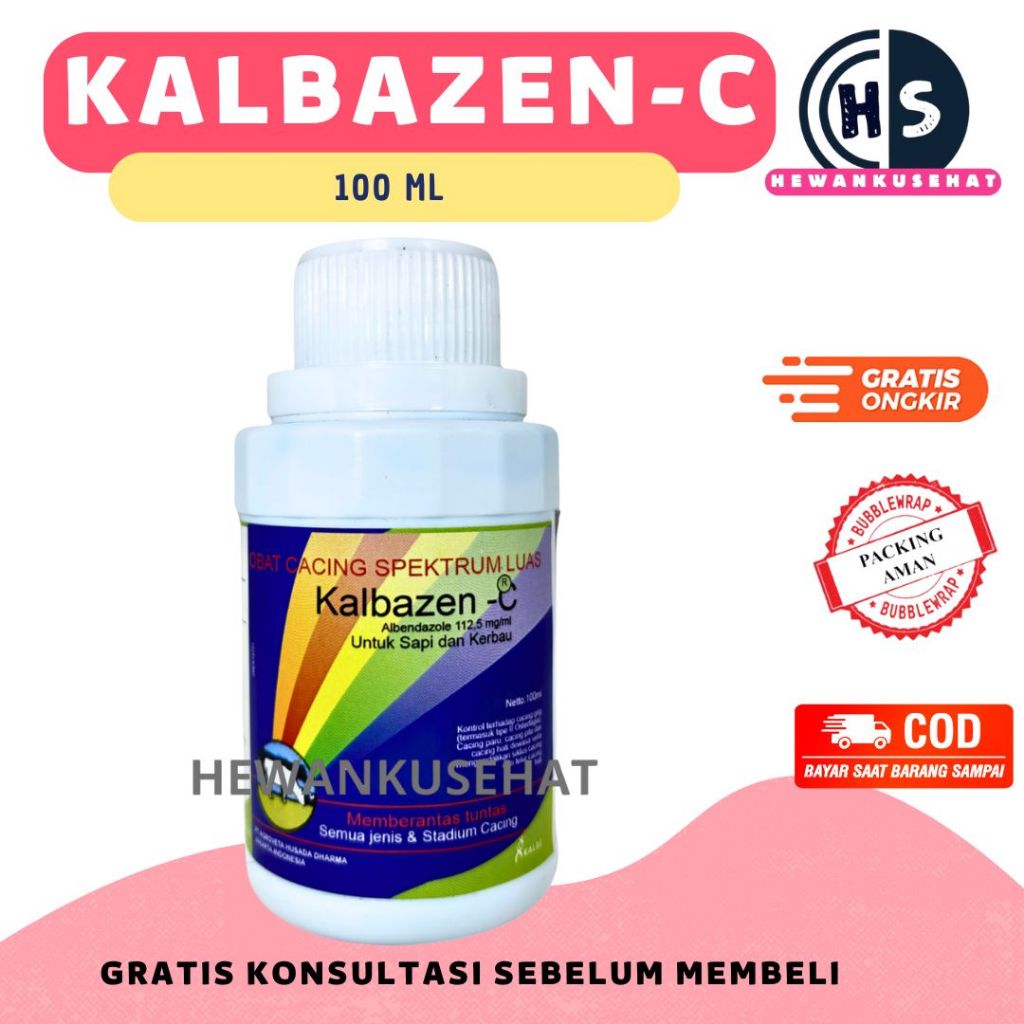 Jual KALBAZEN C 100 ML ORIGINAL - Obat Cacing Oral Ampuh Basmi Semua ...