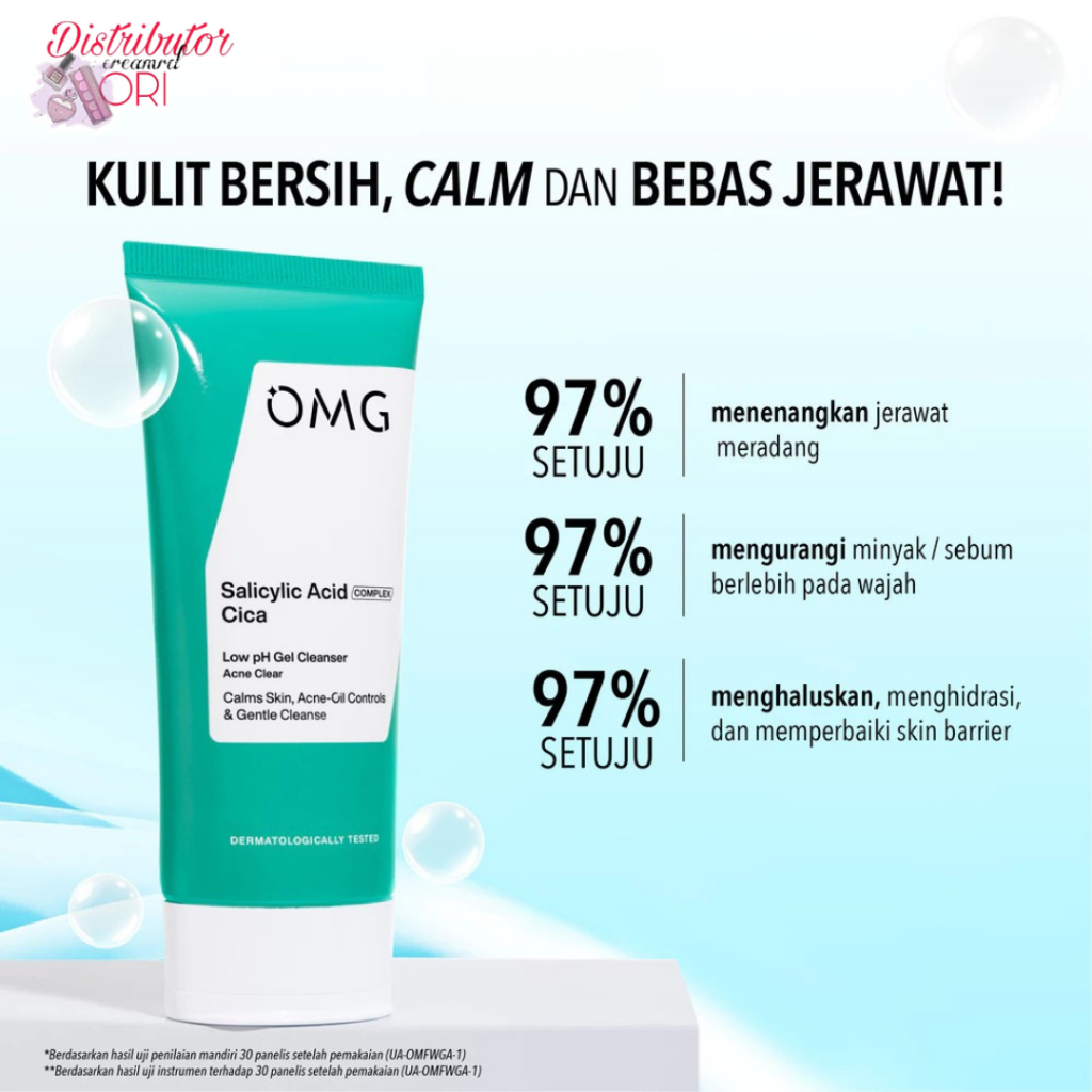 Jual OMG OH MY GLOW Salicylic Acid Cica Low pH Gel Cleanser Facial wash sabun cuci muka 70 ml ...