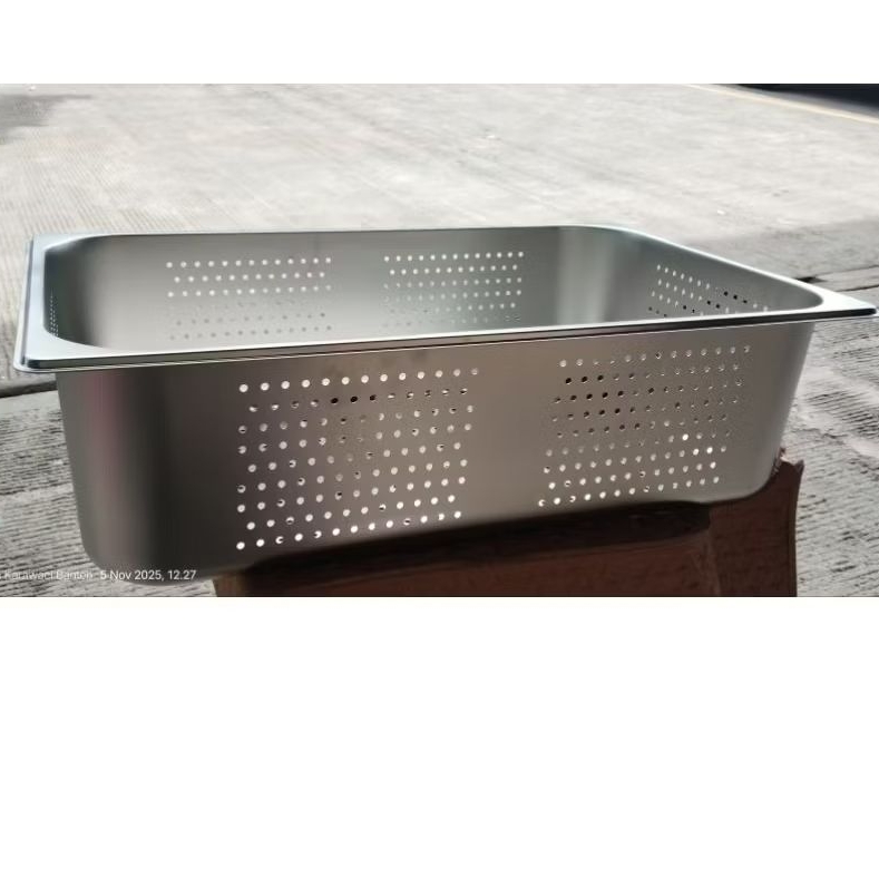 Jual Baskom kotak bolong / Food pan bolong / Nampan stainless bolong ...