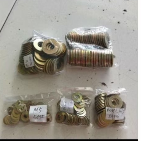 Jual Ring Plat kuning, m5, m6, m8, m10, m12, isi 50pc | Shopee Indonesia