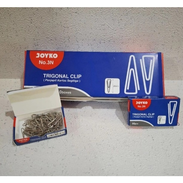 Jual Trigonal Clip Joyko No.3 / Paper Clip joyko Trigonal No.3 (1 Pak ...