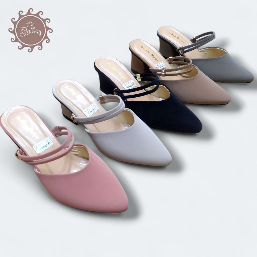 Jual Sandal Mules Wanita Hak Tahu 5cm Kulit Sintetis Nyaman – RO15 ...