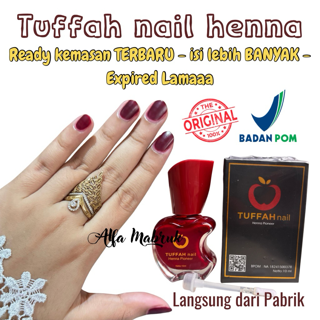 Jual GROSIR TUFFAH NAIL HENNA/ TUFFAH HENNA BPOM/ Henna Halal sah ...