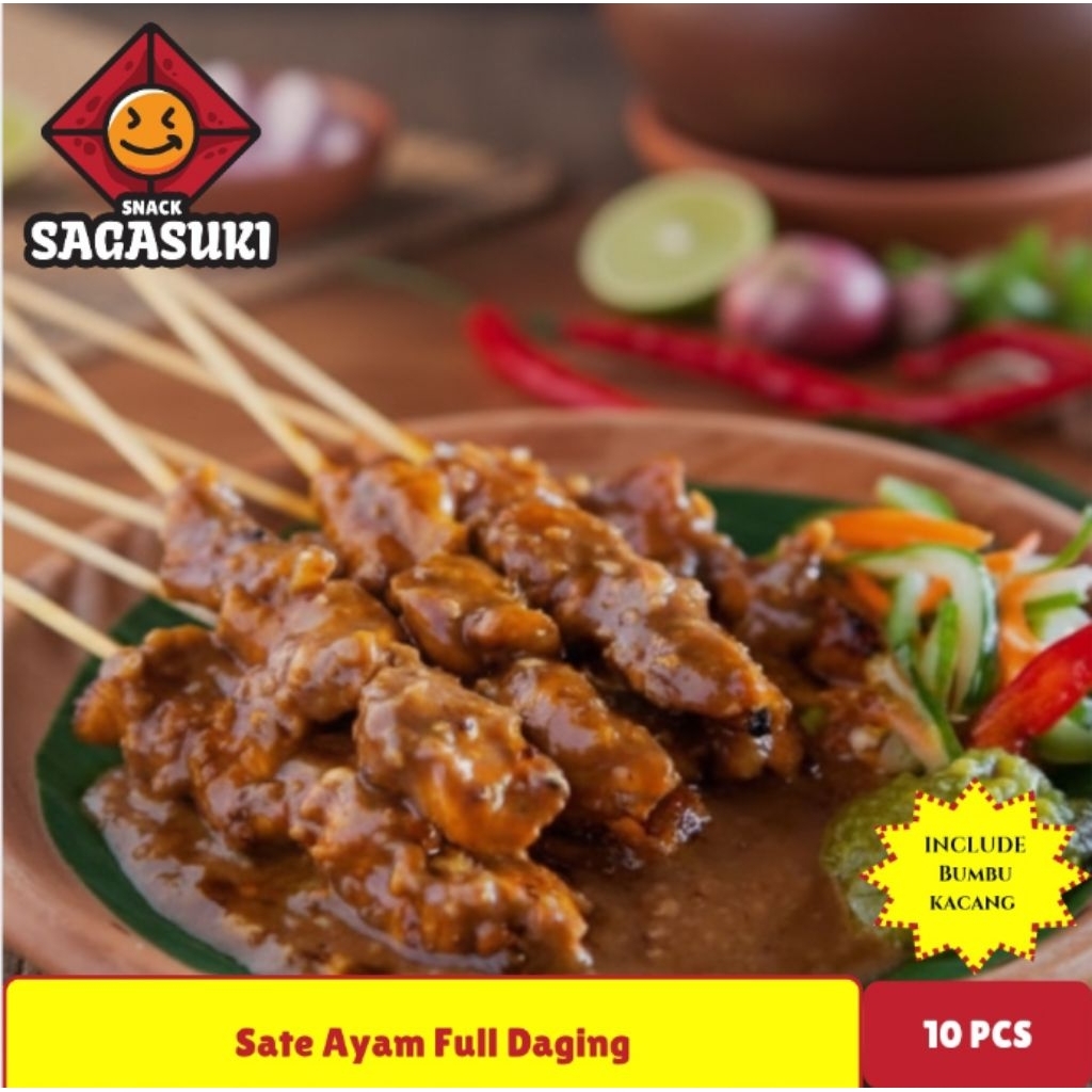 Jual SATE AYAM FULL DAGING AYAM ASLI KHAS MADURA + BUMBU KACANG [FROZEN ...