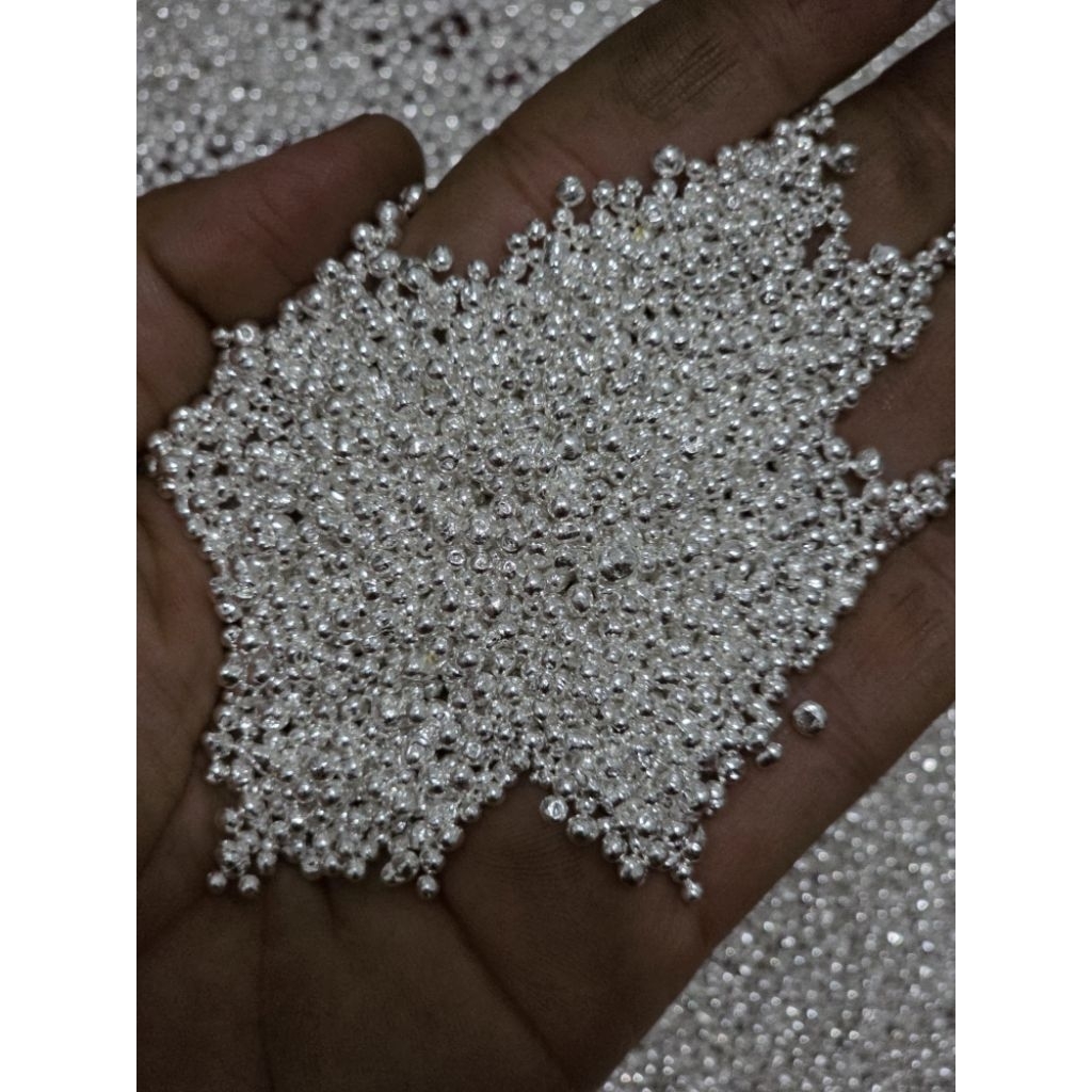 Jual Berat 1 gram. perak murni asli granule klicir 99.9% | Shopee Indonesia