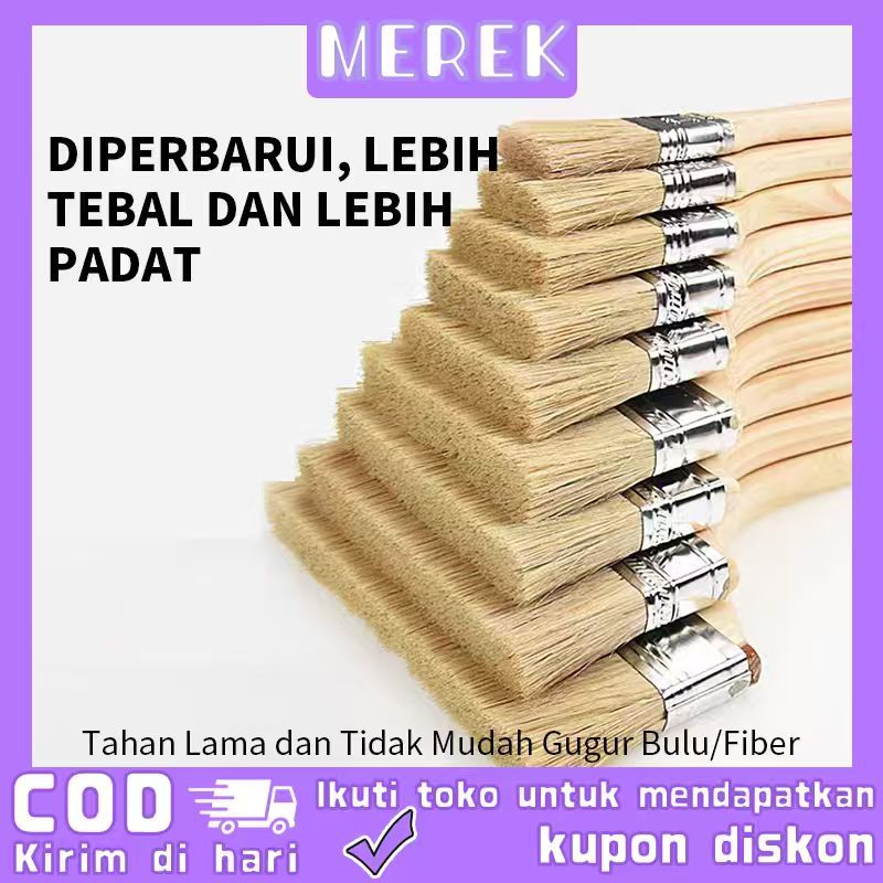 Jual Kuas Kayu Cat 1inch 2inch 3inch 4inch 5inch Kuas Cat Kuas Cat ...