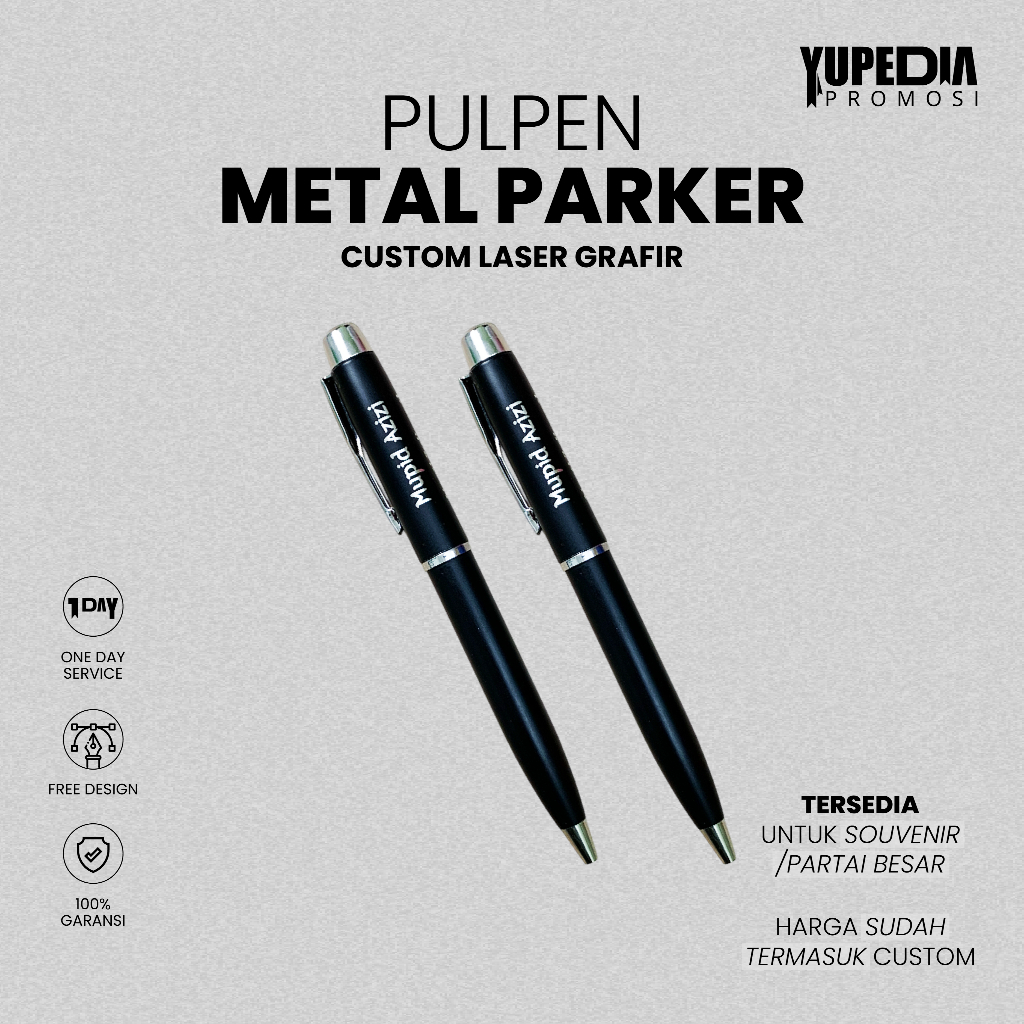 Jual Pulpen Custom Grafir Pulpen Metal Model Parker Sonet Souvenir ...