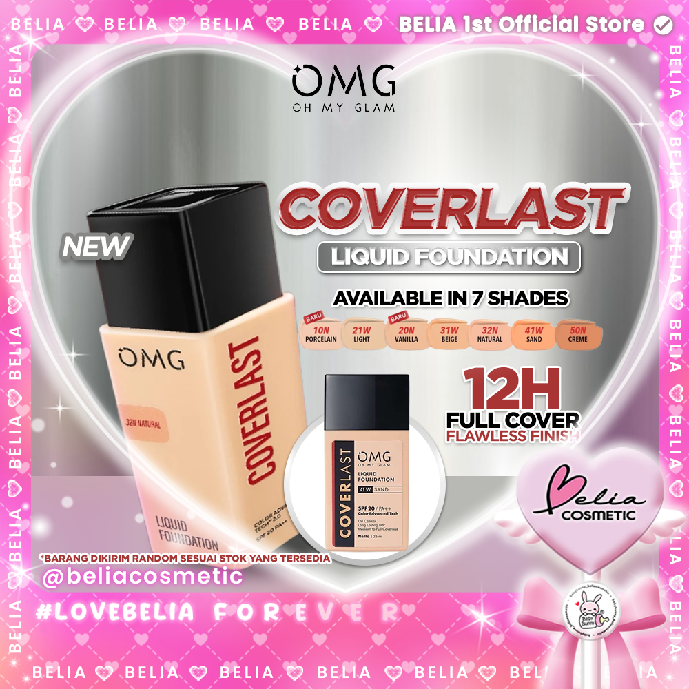 OMG Foundation Coverage Tinggi, Tahan Minyak | Shopee